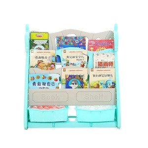 Buy Children Plastic Bookcase Small Indoor Bookshelf Kids Plastic ...