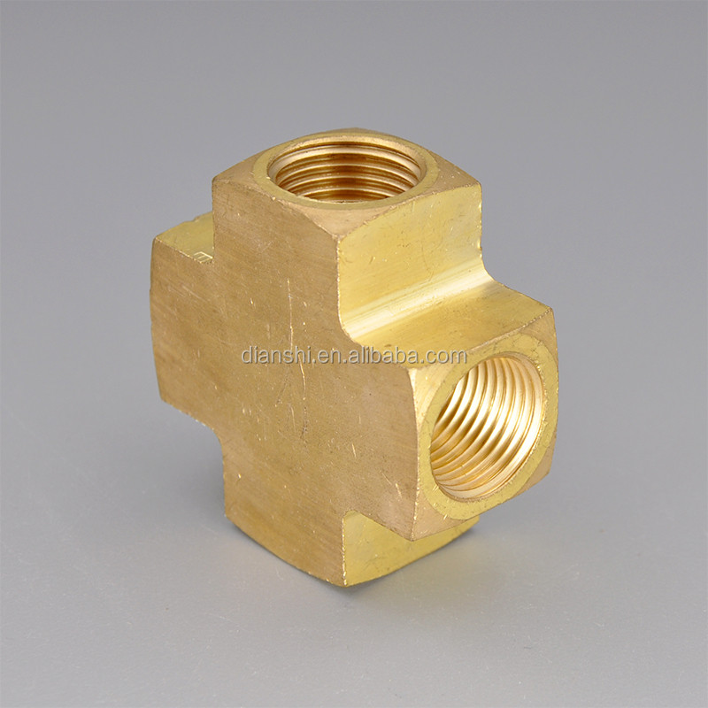 Buy Cnc Machine Forged Female Thread 4 Way Brass Cross Fitting from ...
