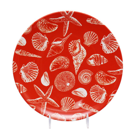 Buy Cool Food Face Coral Print Plastic Melamine Plastic Making Flat ...