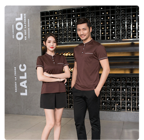 Buy Custom Embroidery Cafe Bar Polo Shirt Unisex Restaurant Logo T ...