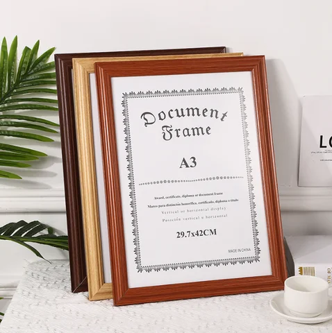 Buy Diploma Frame Color A4 Certificate Frame For Document With Mat ...