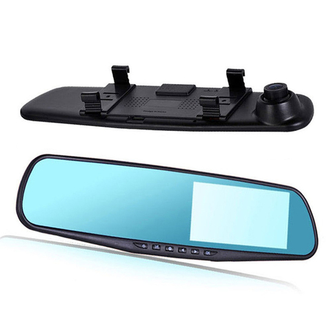 Buy Full Hd 1080p 4.3 Inch Dual Lens Front And Back Dashcam Rearvie ...