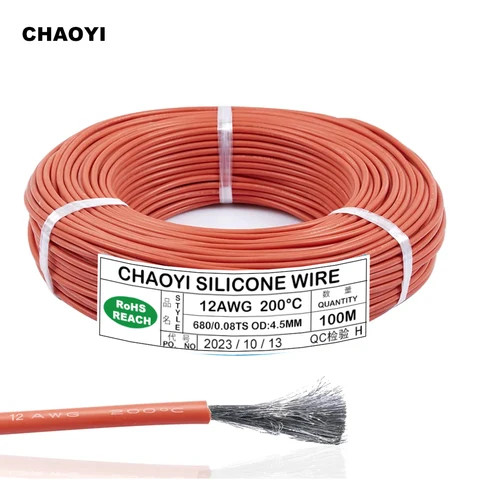 Buy High Quality 12awg Tinned Copper Stranded Conductor Silicone Wire Heatproof Flexible ...