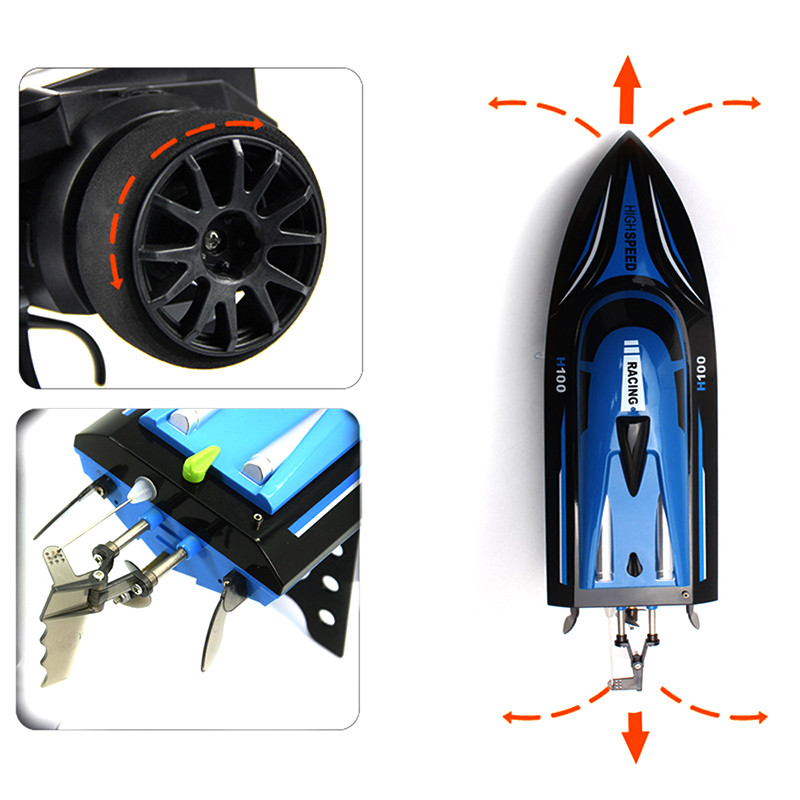 Buy High Speed Rc Boat H100 2.4ghz 4 Channel 30km/h Racing Remote ...
