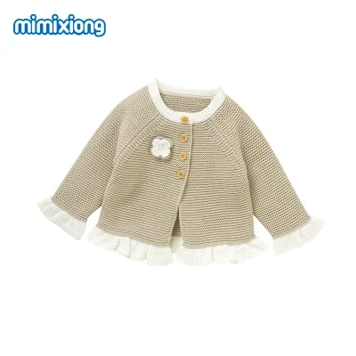 Buy Kids Girl Boy Baby Flower Knitted Sweaters Cardigan Coat from ...