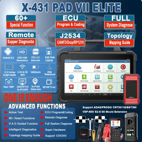 Buy Launch X431 Pad7 Elite X-431 Pad Vii Smartlink C J2534 Intelligent Ecu Programming Tool ...