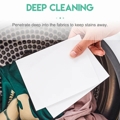 Buy Laundry Washing Powder Detergent Sheets Clothes Washing Paper Clean ...