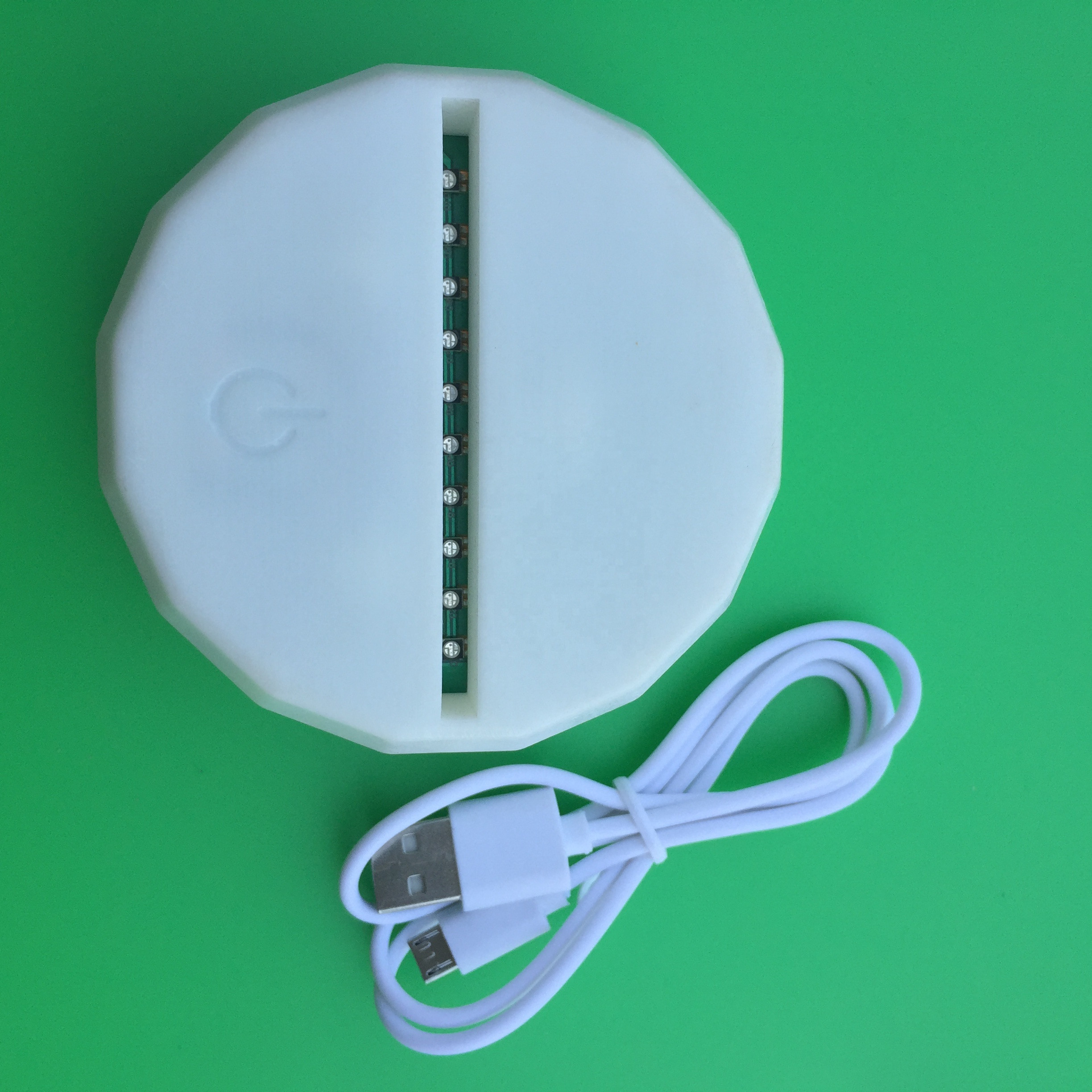 Buy New Design Round Polygon 3d Night Light Base 7 Colors Acrylic Plate ...