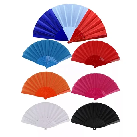 Buy Plastic Hand Craft Holding Foldable 23cm Length Spanish Fan Customized Clark Hand Fan For ...