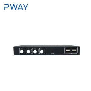 Buy Pway 4 Ports Hdmi Usb Kvm Switch Support 1080p 4 Input 1 Output ...