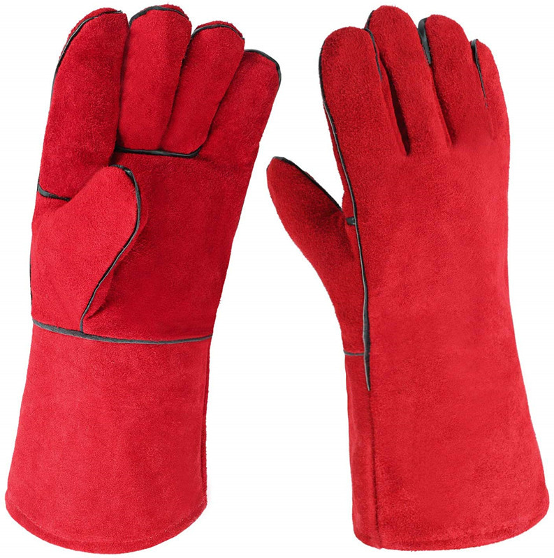 Buy Red Leather Welders Gauntlet from Gaomi Bate Safety Product Co ...