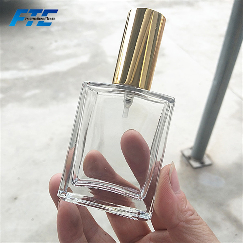 Buy Rose Gold Perfume Bottle 30ml 50ml 100ml Rectangular Screw Neck ...