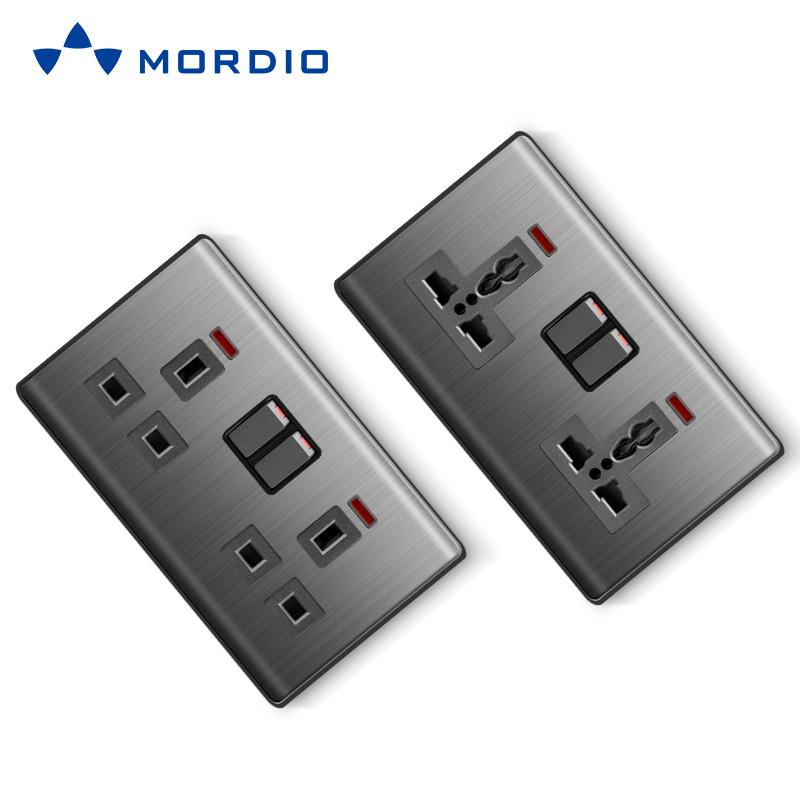 Buy Saso Ce Stainless Electrical Wall Switches Socketes 13a Switch ...