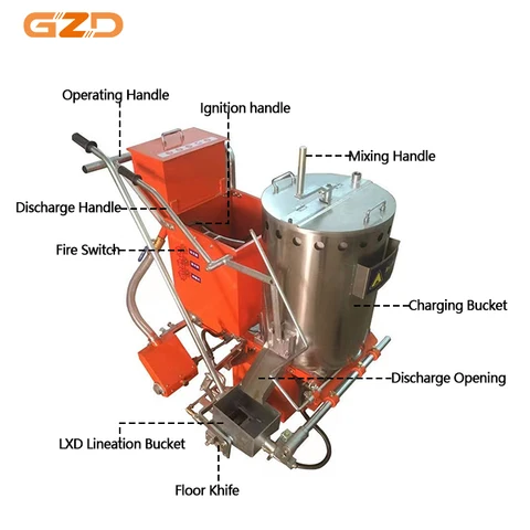 Buy Thermoplastic Road Line Marking Paint Machine Construction ...