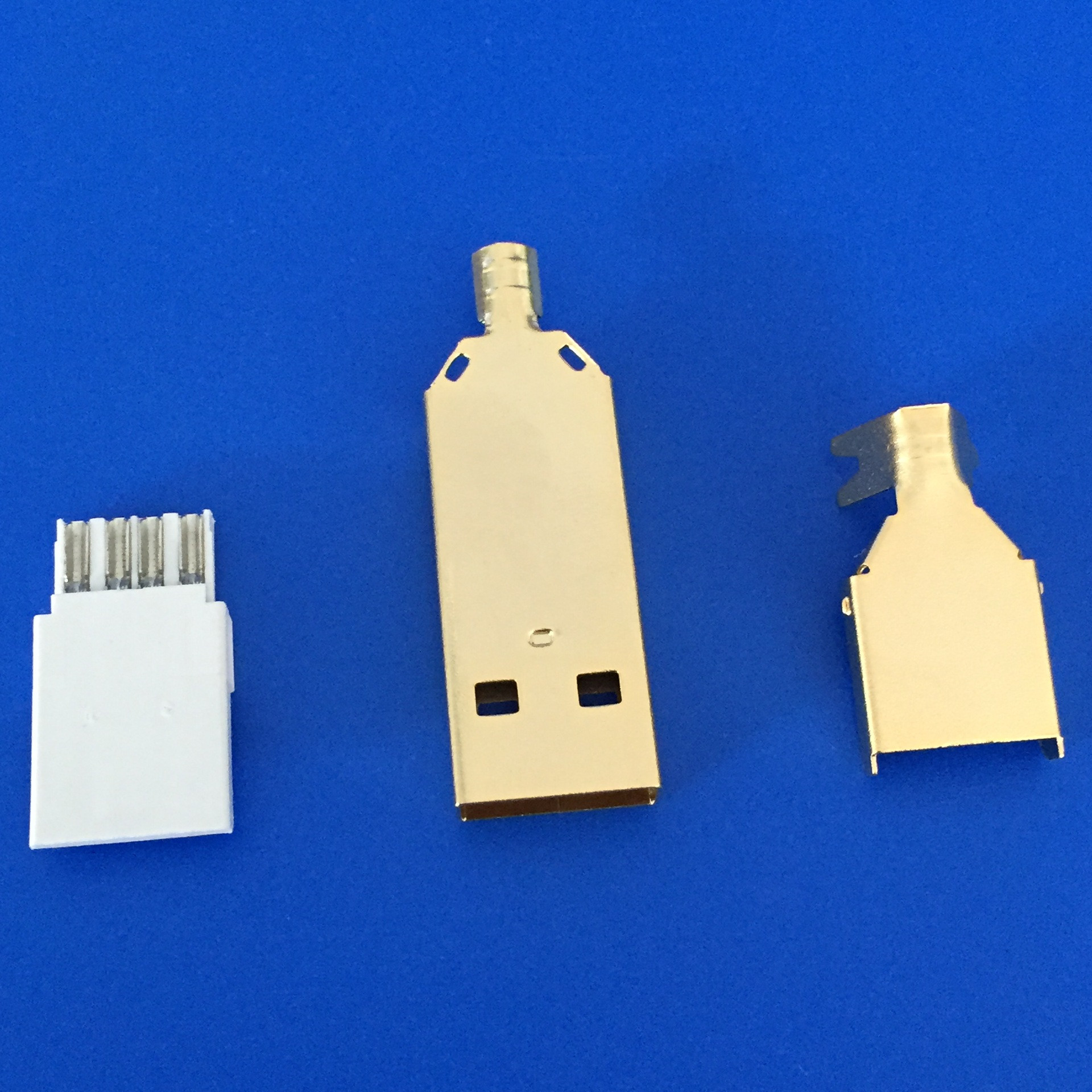 Buy Usb Connector Gold Plating Diy Usb 2.0 A Type Male Plug Connector ...