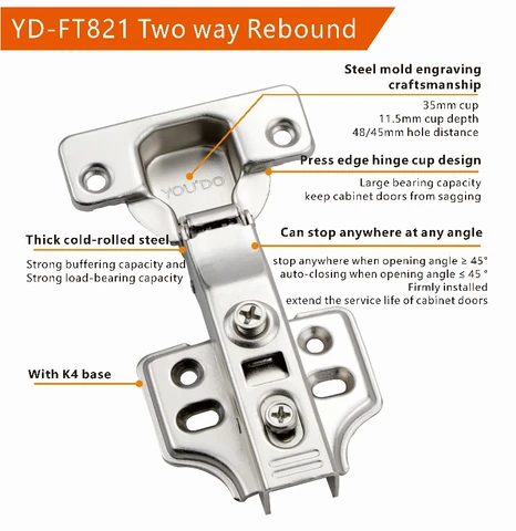 Buy Youdo Two-section Force Furniture Hydraulic Buffer Self Open ...