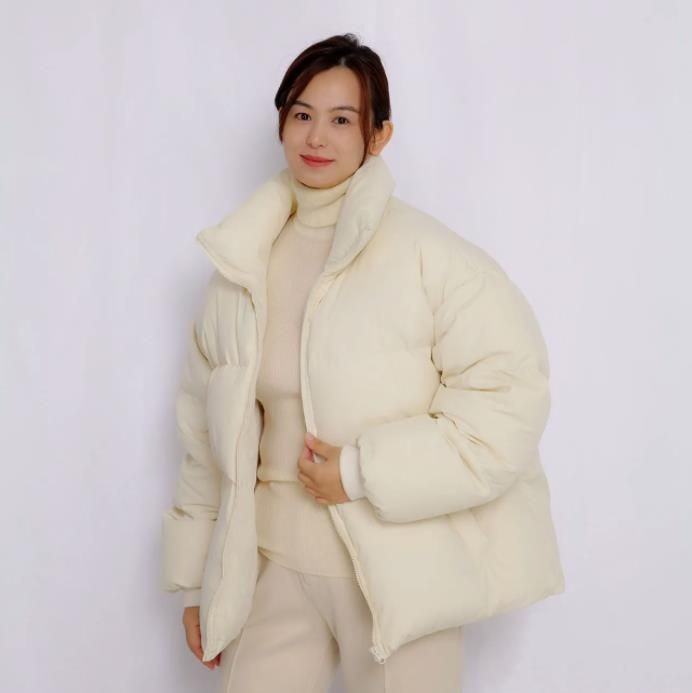 Buy Thick Couple Puffer Jacket Women's Short Casual Loose Fitting Warm ...