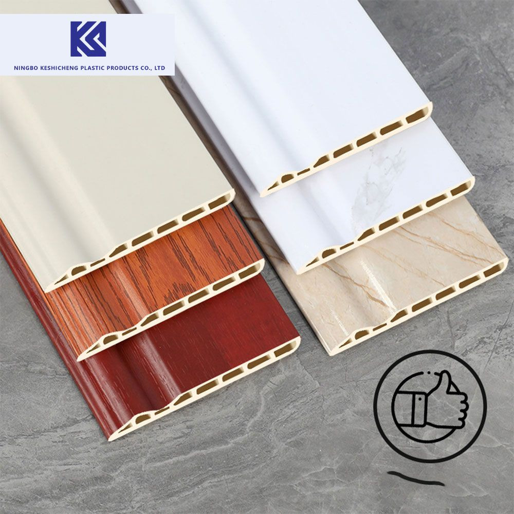 Buy Modern White Pvc Skirting Line Board Waterproof Wpc Flooring ...