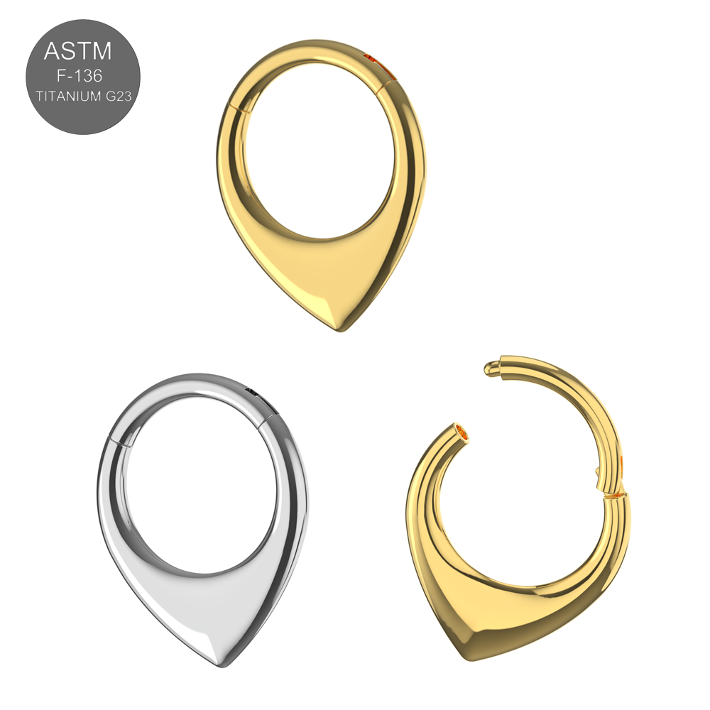Buy Implant Grade Titanium V Shaped Hinged Segment Clicker Ring from ...