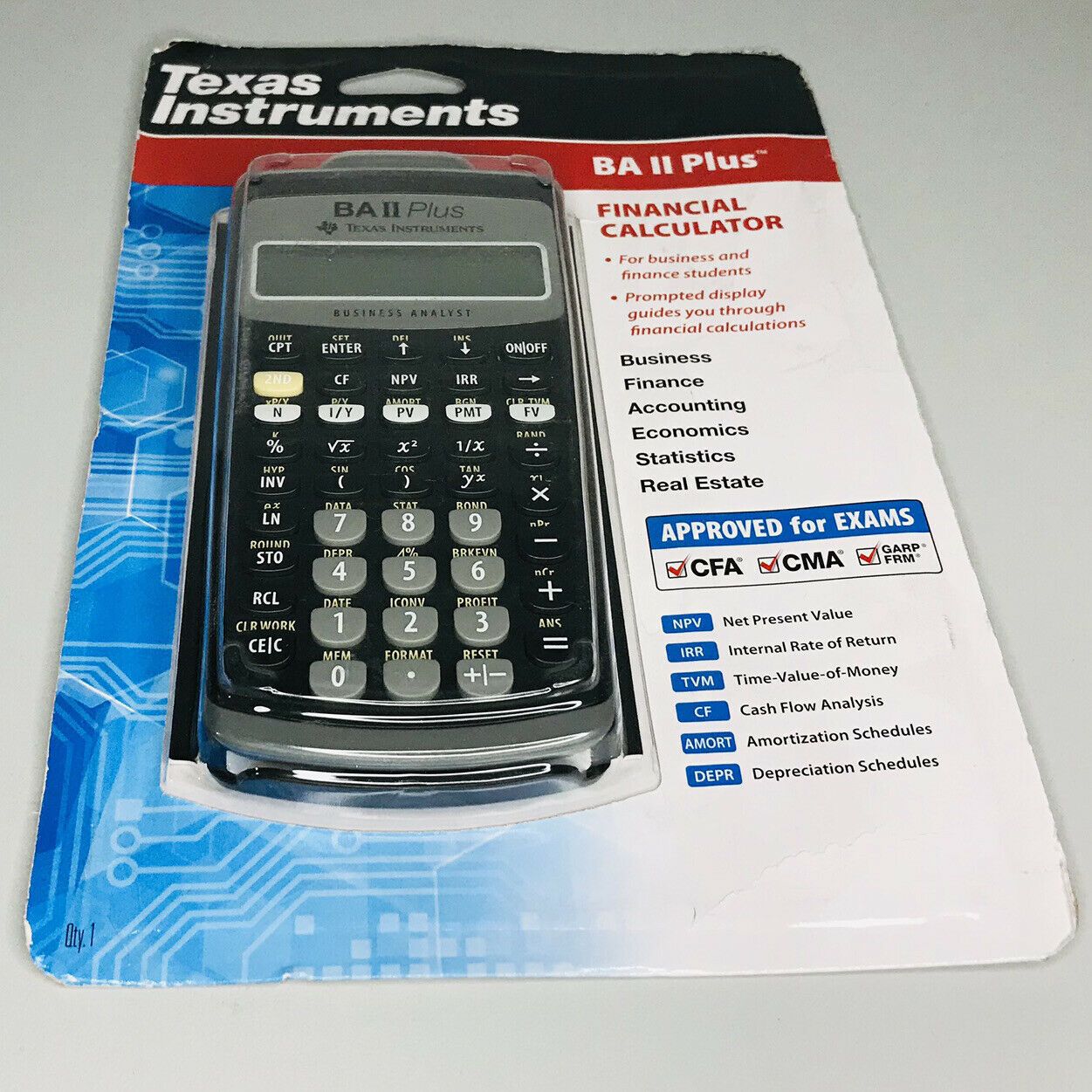 Buy Texas Instruments Ba Ii Plus Financial Calculator from Stelleot Ltd ...