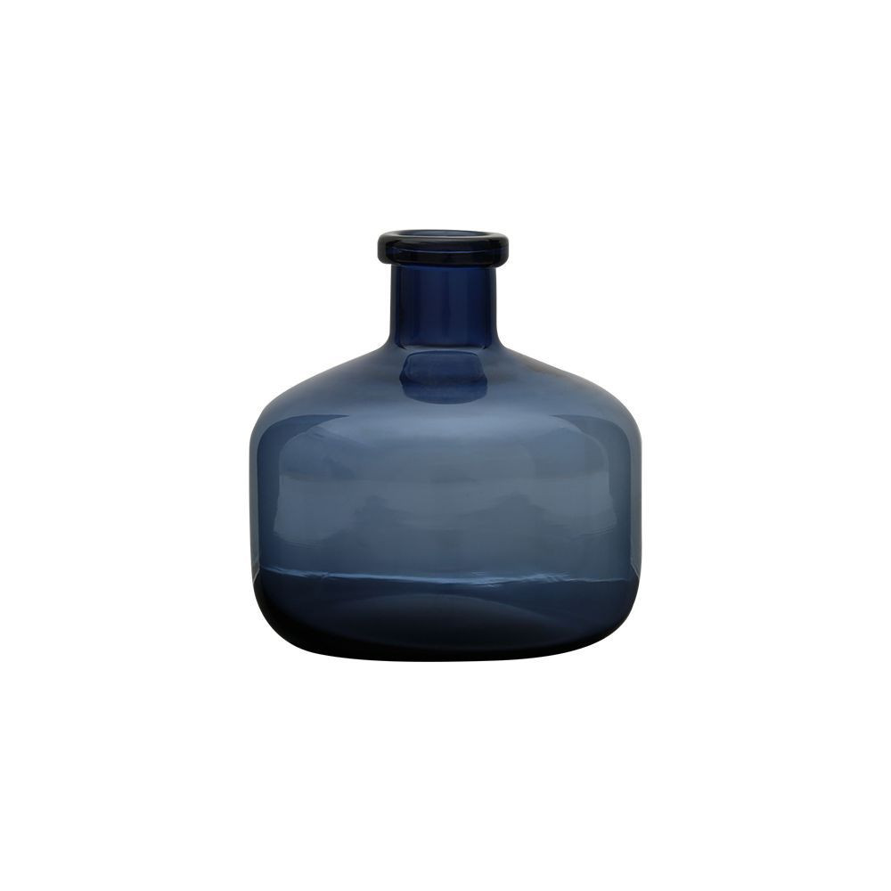 Buy Blue Colored Glass Round Vase Bottles from Shanxi Banmude Glass ...