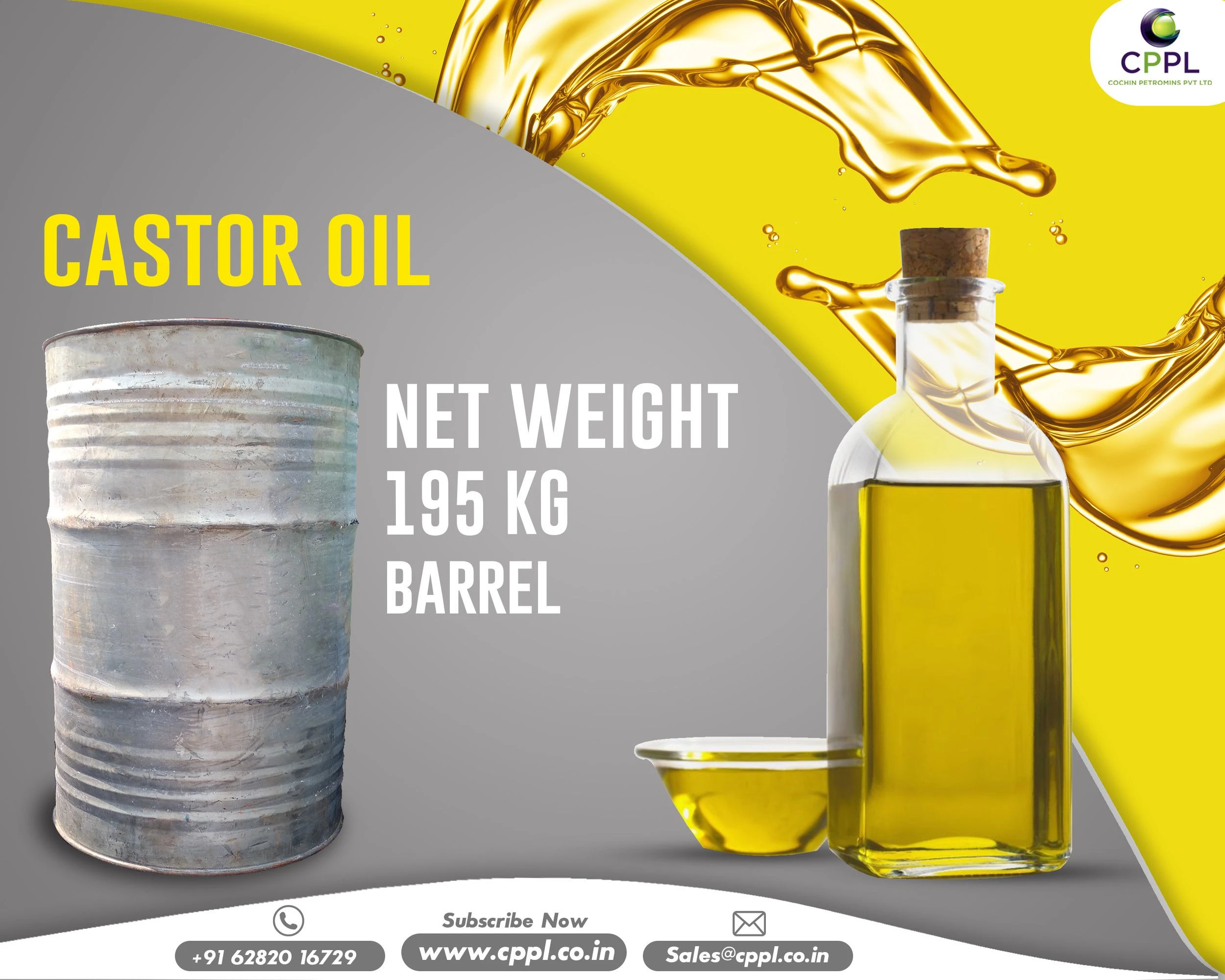 Buy Castor Oil from Cochin Petromins Pvt Ltd, India | Tradewheel.com