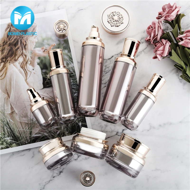 Buy 2021 Classy Cosmetic Bulk Packaging Acrylic Bottle And Jar Set 30ml ...