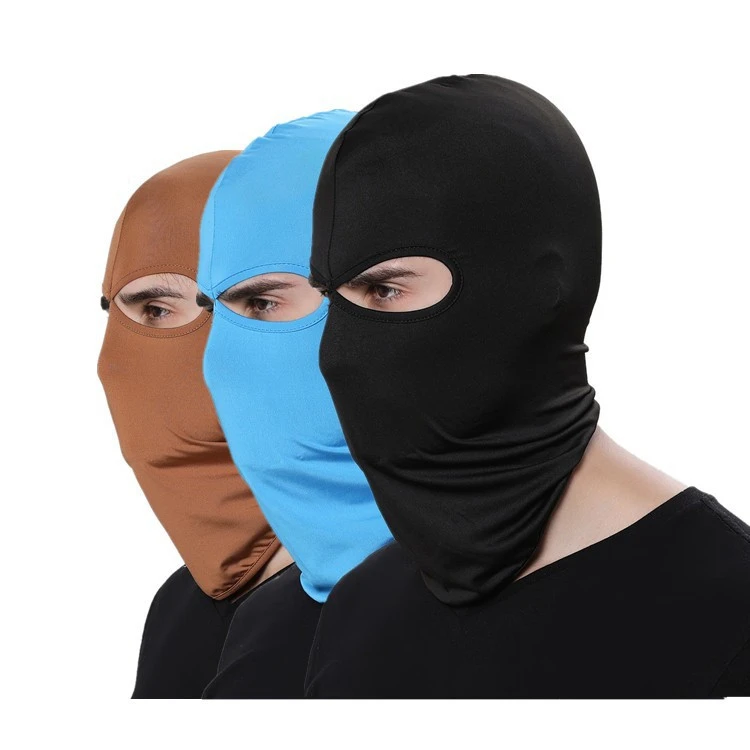 Buy 3-hole Full Face Cover Winter Summered Outdoor Sported Knitted Face ...