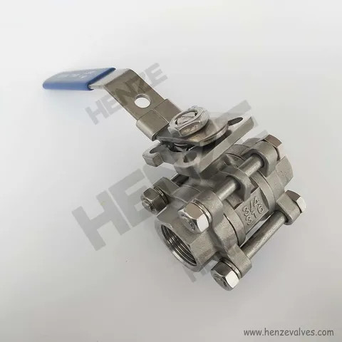 Buy 3 Pieces Stainless Steel Ball Valve With Direct Mounting Pad Iso ...