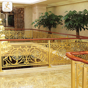 Buy Custom Chinese Style Villa Inox Brass Color Balcony Railing ...