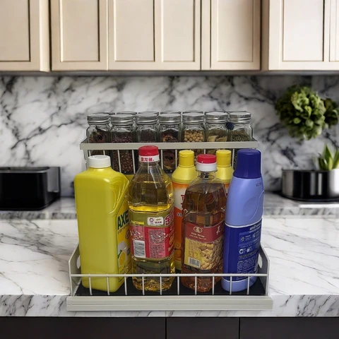 Buy Double-tier Under-sink Organizer Standing Type For Kitchen Sundries ...