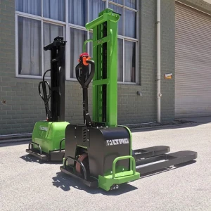 Buy Factory Loading And Unloading Cargo Battery Pallet Stacker 500kg 700kg 1000kg Full Electric ...