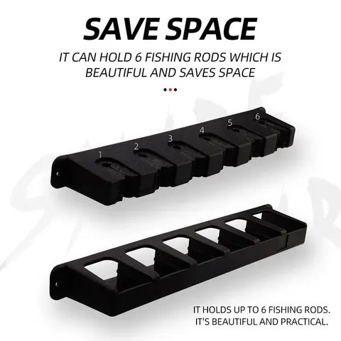 Buy Fishing Rod Holders Wall-mounted Fishing Rod Rack Combos Store 6 ...