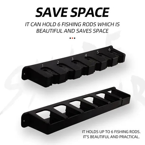 Buy Fishing Rod Holders Wall-mounted Fishing Rod Rack Combos Store 6 ...