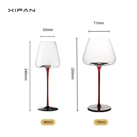 Buy High Quality Black Tie Custom Wine Glass Hot Selling Crystal Red ...