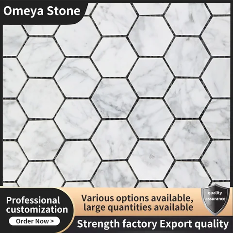 Buy Hight Quality Ceramic Hexagon Wall Tile Mosaics Waterproof Exterior ...