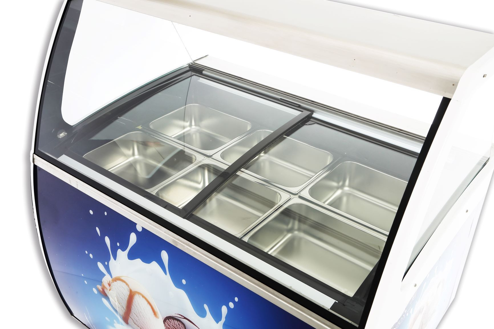 Buy Ice Cream Freezer Display Cart With Mini Blast For Ice-cream Batch ...