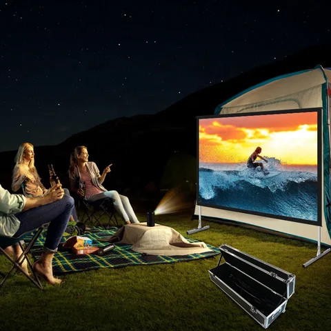 Buy In&vi 16:9 New Fold Projector Screen 72inch Portable Film Screen ...