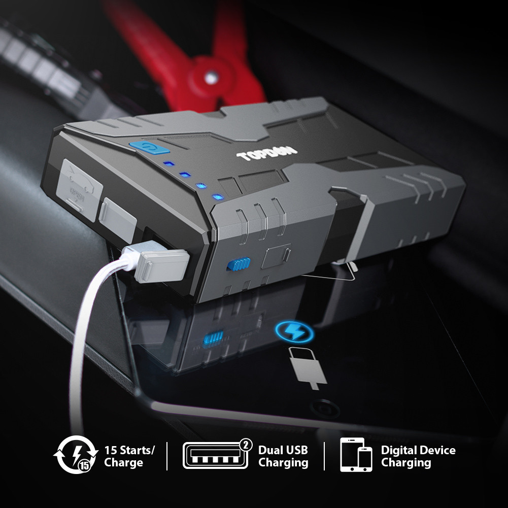 Buy Jump Starter Car Battery Pack Topdon Volcano1200 12v 12800mah ...