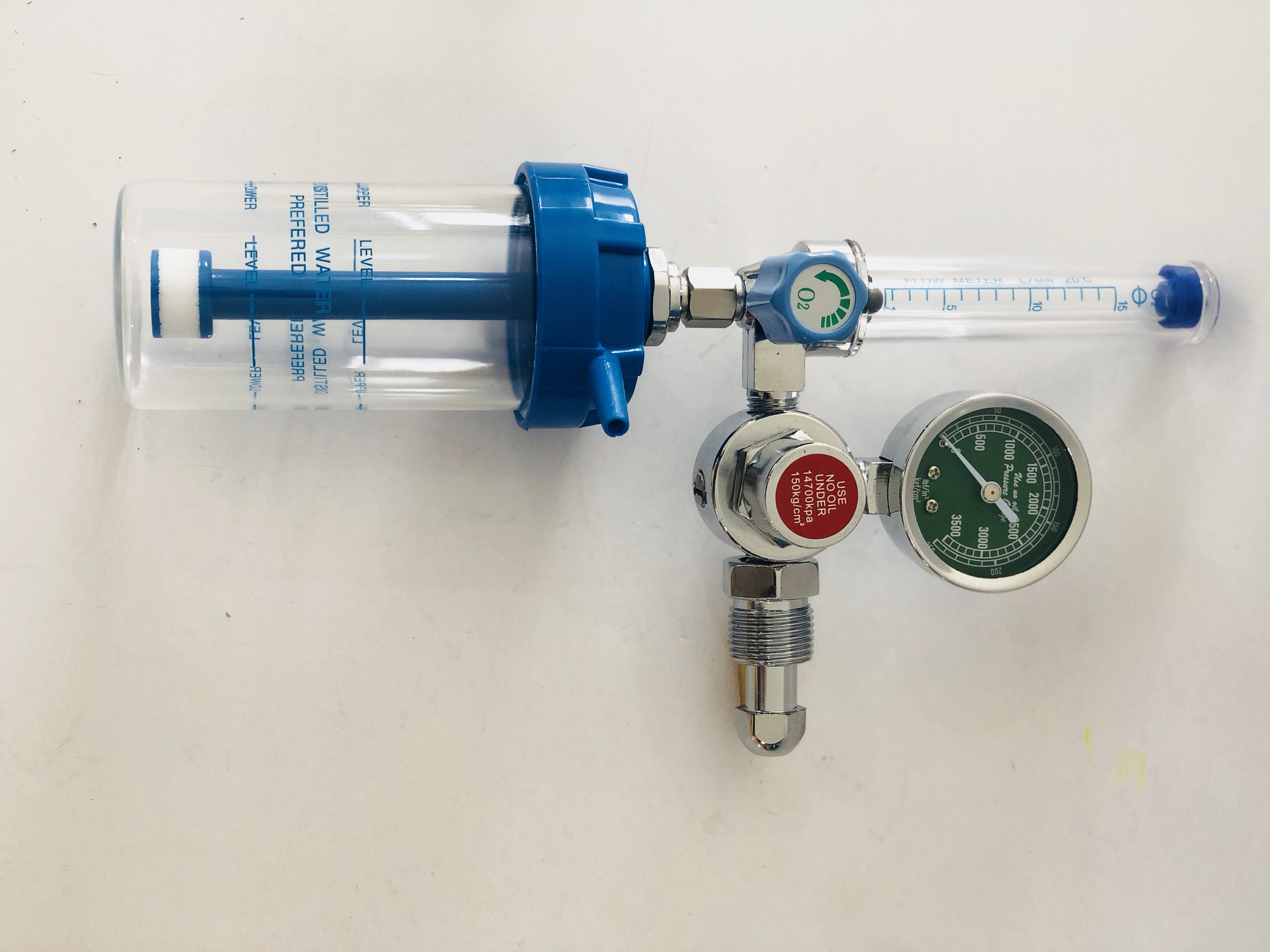 Buy Medical Oxygen Flow Meter With Humidifier And Diss Connector from ...