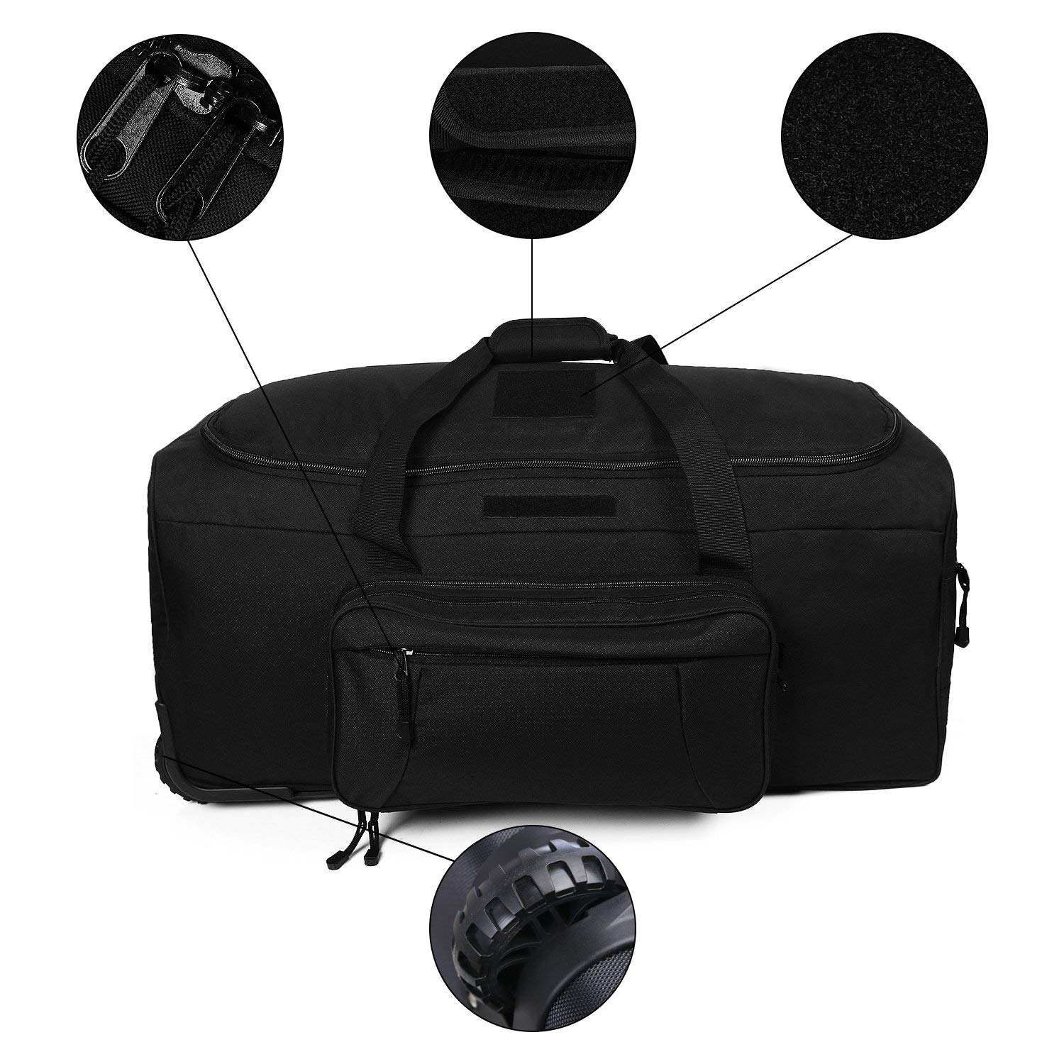 Buy Military Tactical Wheeled Deployment Trolley Duffel Bag Heavy-duty ...