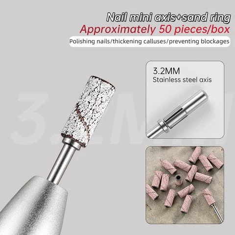 Buy Nail Tools Mini Sanding Ring Electric Rub Nail File Set 50 Pieces ...