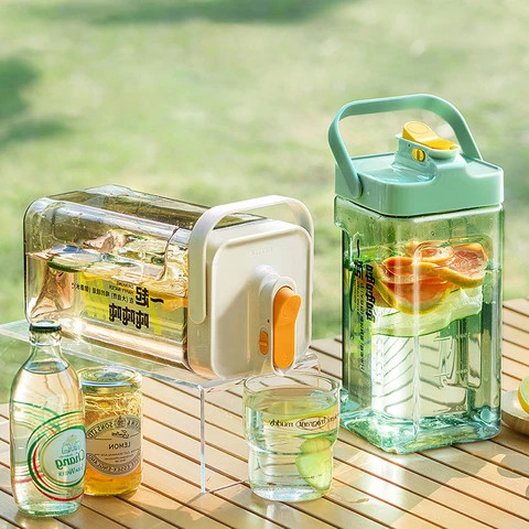 Buy Plastic Sport Cold Water Kettle Dispenser With Lid Hot/cold Water ...
