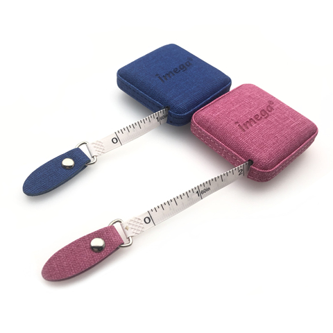 Buy Promotional Fabric Leather Pu Square Body Tape Measure Solid Color ...