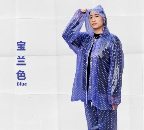 Buy Protective Waterproof Transparent Rain Suit For Men Women Rain Gear ...