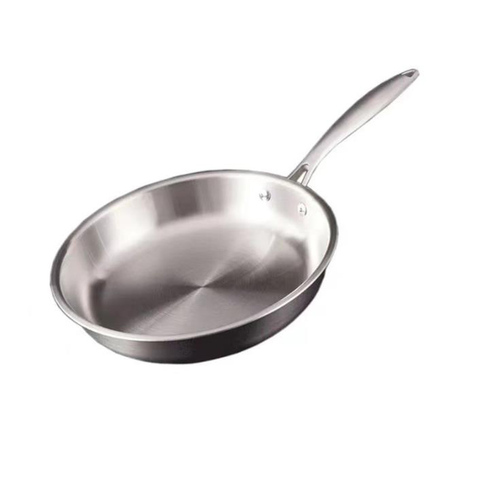 Buy Shining Drop Shopping Stainless Steel Flat Frying Pan Triply Non ...