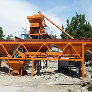 Buy Three Aggregate Bins Hzs50 Fixed Concrete Batching Plant Installed ...