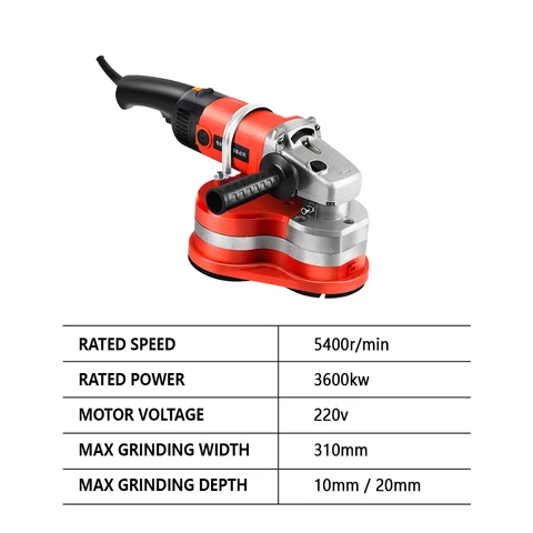 Buy Three Heads 220v Concrete Grinder Portable Wall Polisher Concrete ...