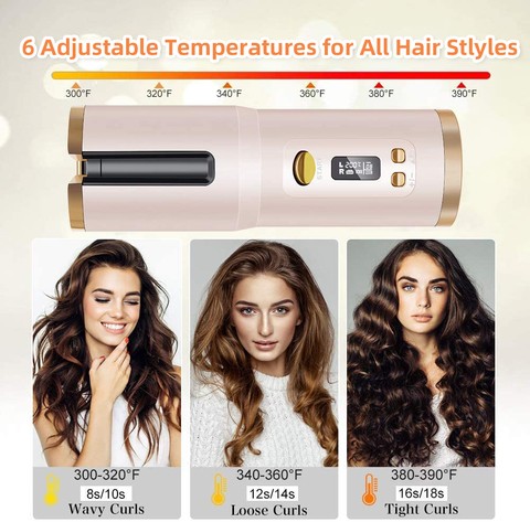 Buy Wireless Hair Curler Automatic Curly Hair Machine Rizador De ...