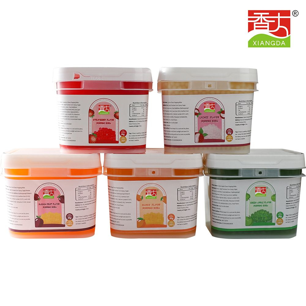 Buy Fruit/milk Tea Topping Fruit Flavor Popping Boba Brusting Ball from ...